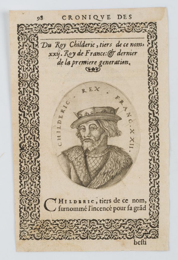 Unbekannt (16.Jhd), Porträt des König Childeric, 1570, Renaissance Porträt