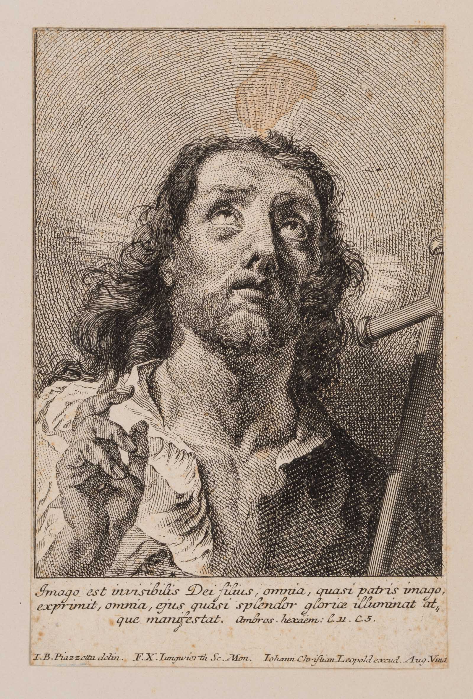 JUNGWIERTH (*1720) nach PIAZZETTA (*1682), Aufblickender Jesus, Rad. Rokoko
