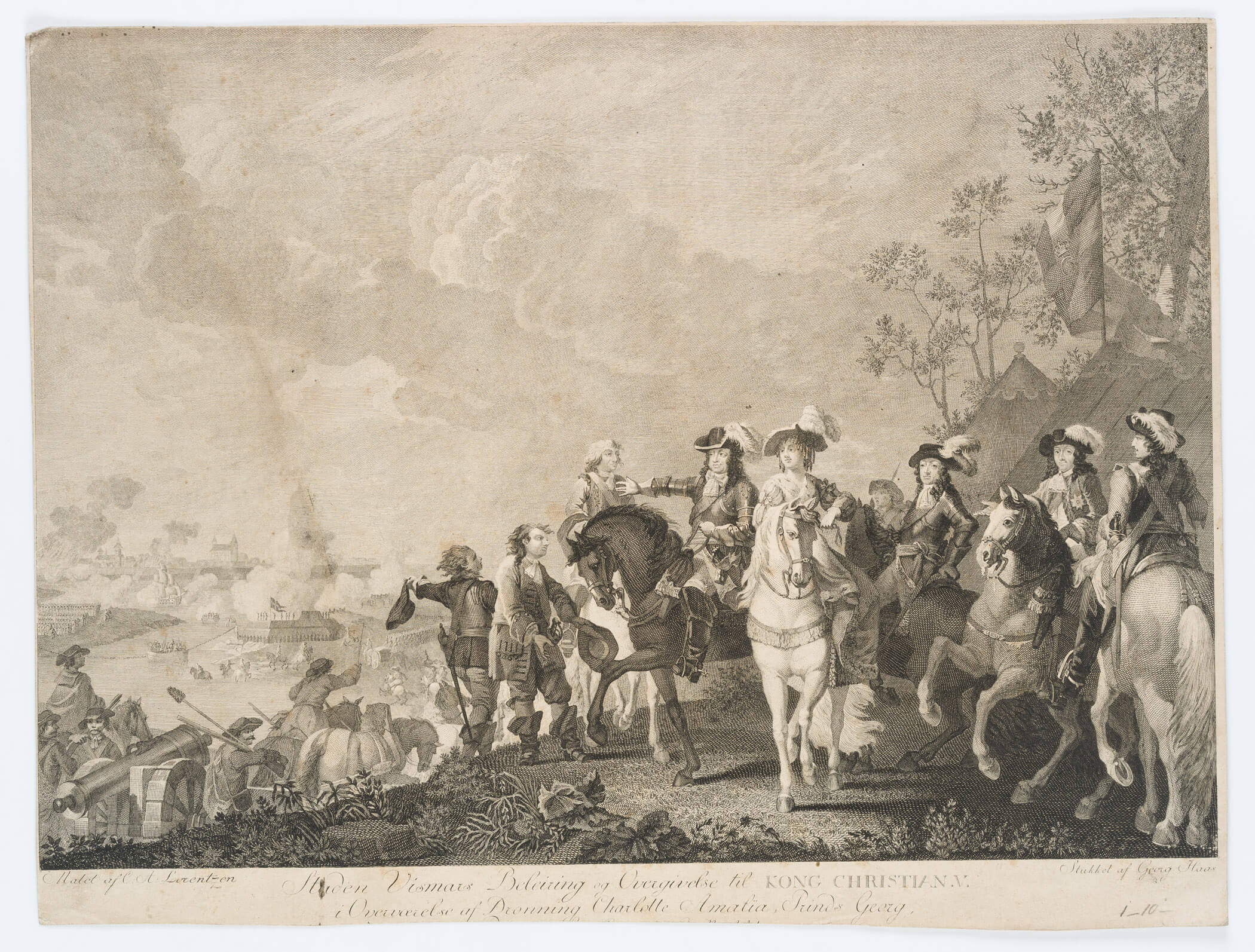 HAAS (*1756) nach LORENTZEN (*1749), Kapitulation in Wismar 1675, 1790,